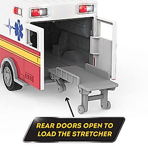 Driven by Battat – Micro Ambulance – Toy Truck with Lights and Sound – Rescue Trucks and Toys for Kids Aged 3 and Up, WH1126Z