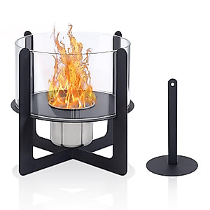 BRIAN & DANY Tabletop Portable Ethanol Fireplace, Indoor Clean-Burning Ventless Firepit