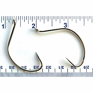 100 Gerry's Tackle 2X Strong Nickel Wide Gap Hollow Point Kahle Hooks Size 4/0
