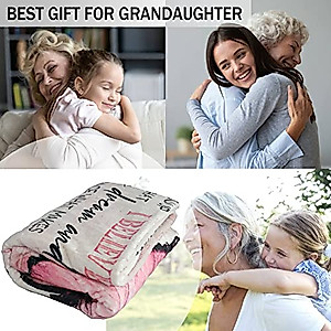 Granddaughter Blanket from Grandma, Granddaughter Gifts from Grandma Soft Warm Granddaughter Blanket for Bed Couch Travel 50"x60"