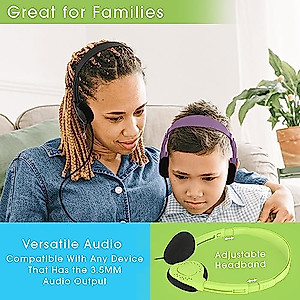 Redskypower 10 Pack Multi Color Kid's Wired On Ear Headphones, Individually Bagged, Disposable Headphones Ideal for Students in Classroom Libraries Schools, Bulk Wholesale