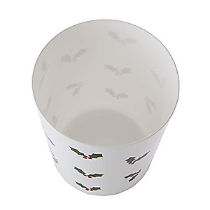 SKL Home Holly Leaves Wastebasket, White