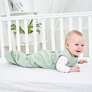 Looxii Baby Sleep Sack 6-12 Months 100% Cotton 0.5TOG Wearable Blanket Baby Sleeping Bag Soft Comfortable Toddler Sleeping Sack Green