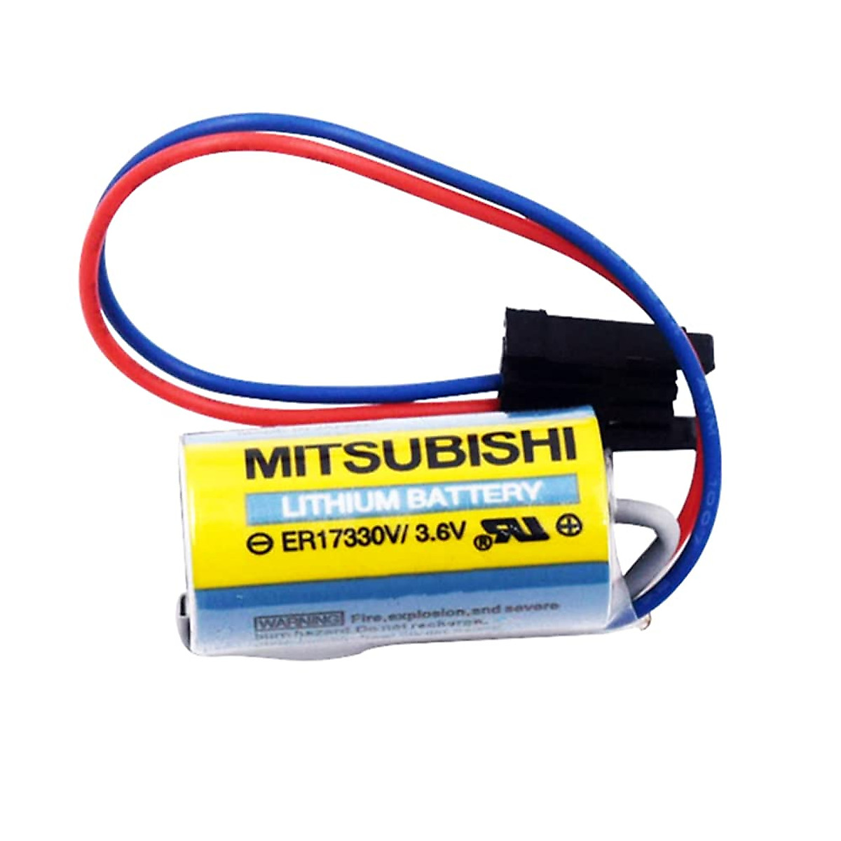 DSONE 2PCS MR-BAT ER17330V3.6V 1700mAh PLC Battery with Plug for FANUC CNC System, BLUE