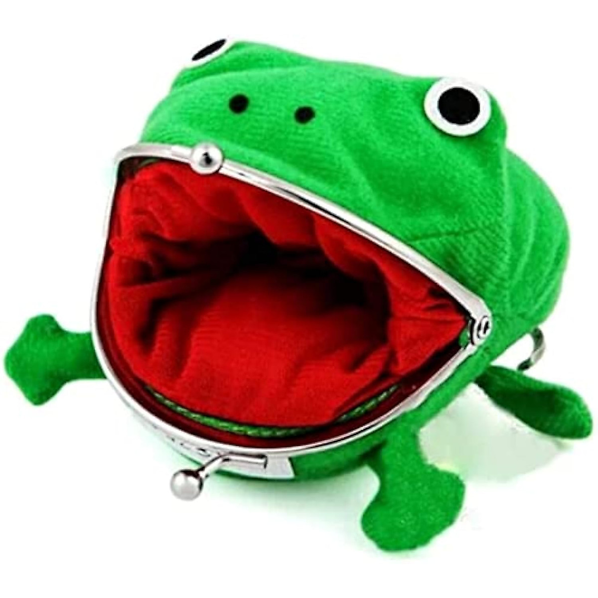 Bestmaple Frog Wallet Anime Cartoon Wallet Coin Purse Manga Flannel Wallet Cute Funny Plush Toy (Anime Frog)