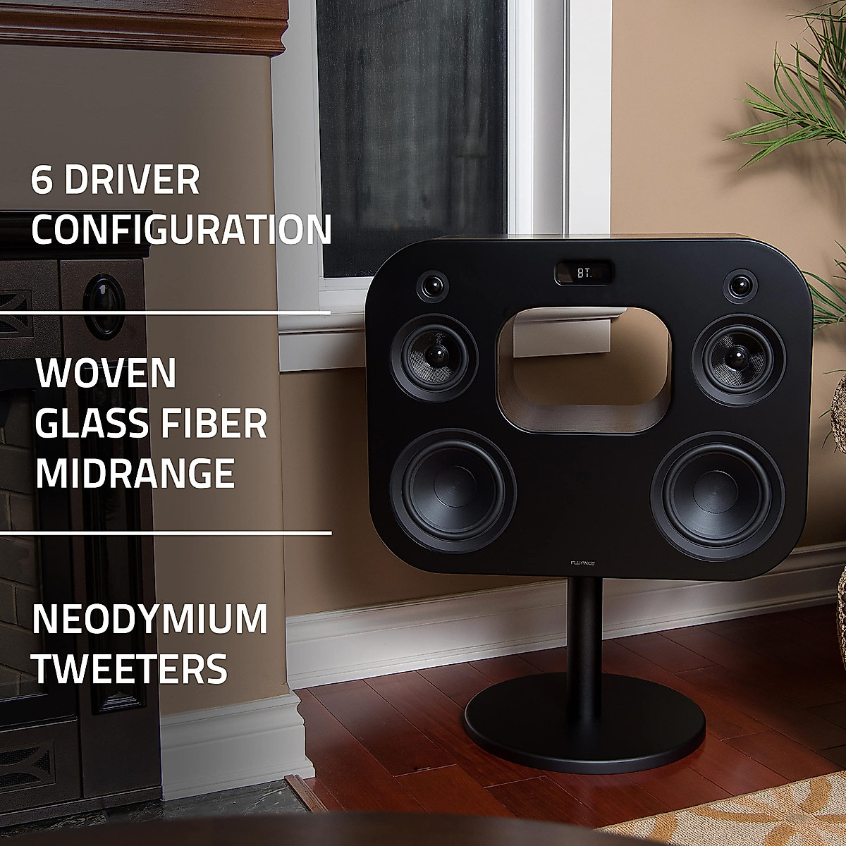 Fluance Fi70 Three-Way Wireless High Fidelity Music System with Powerful Amplifier & Dual 8" Subwoofers (Black Ash)