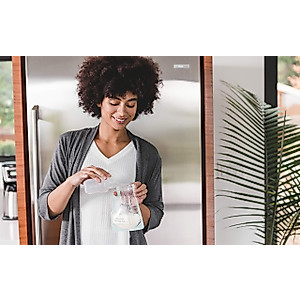 Motif Medical, Manual Silicone Breast Pump, 100% Food Grade Hand Breastmilk Pump for Breastfeeding Moms, Newborn Baby Essentials Clear