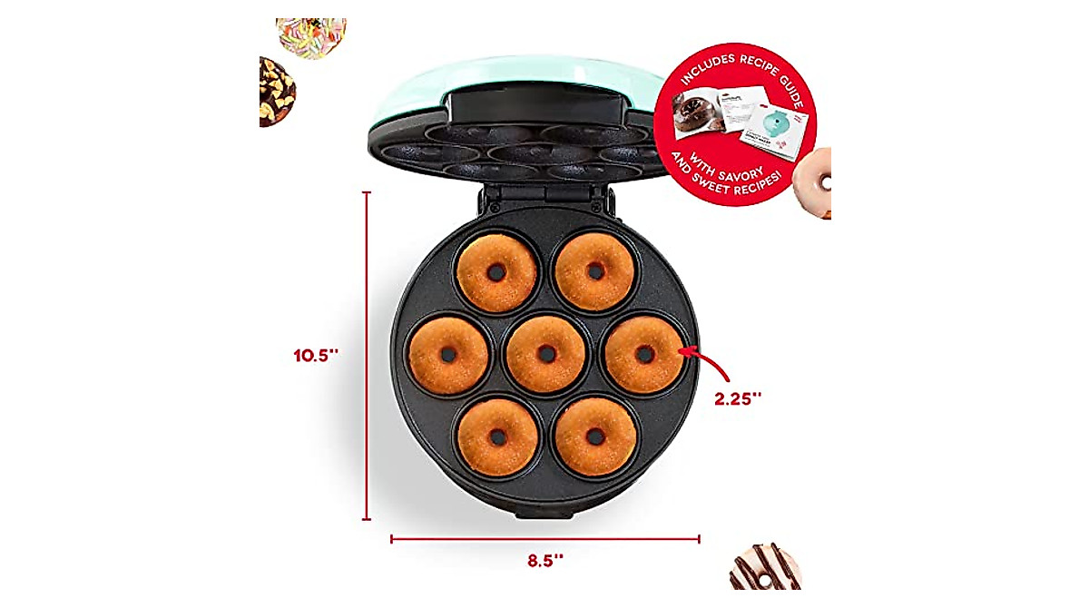 DASH Mini Donut Maker - Quick & Easy Family Treats in Aqua