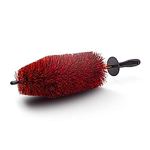 EZ Detail Brush Big - Red - Wheel Rim Cleaner for Cars, Bike, Trucks, Motorcycle, and Other Vehicles. Non-Scratch Auto Detailing Tool, Easily reaches Nook and Crannies