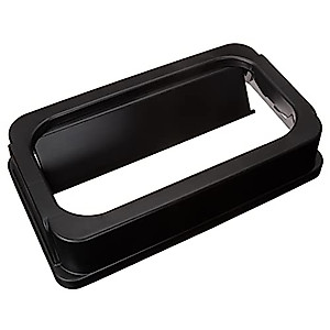 AmazonCommercial 23 Gallon Double Flip Lid for Slim Trash Can, Black, 1-Pack