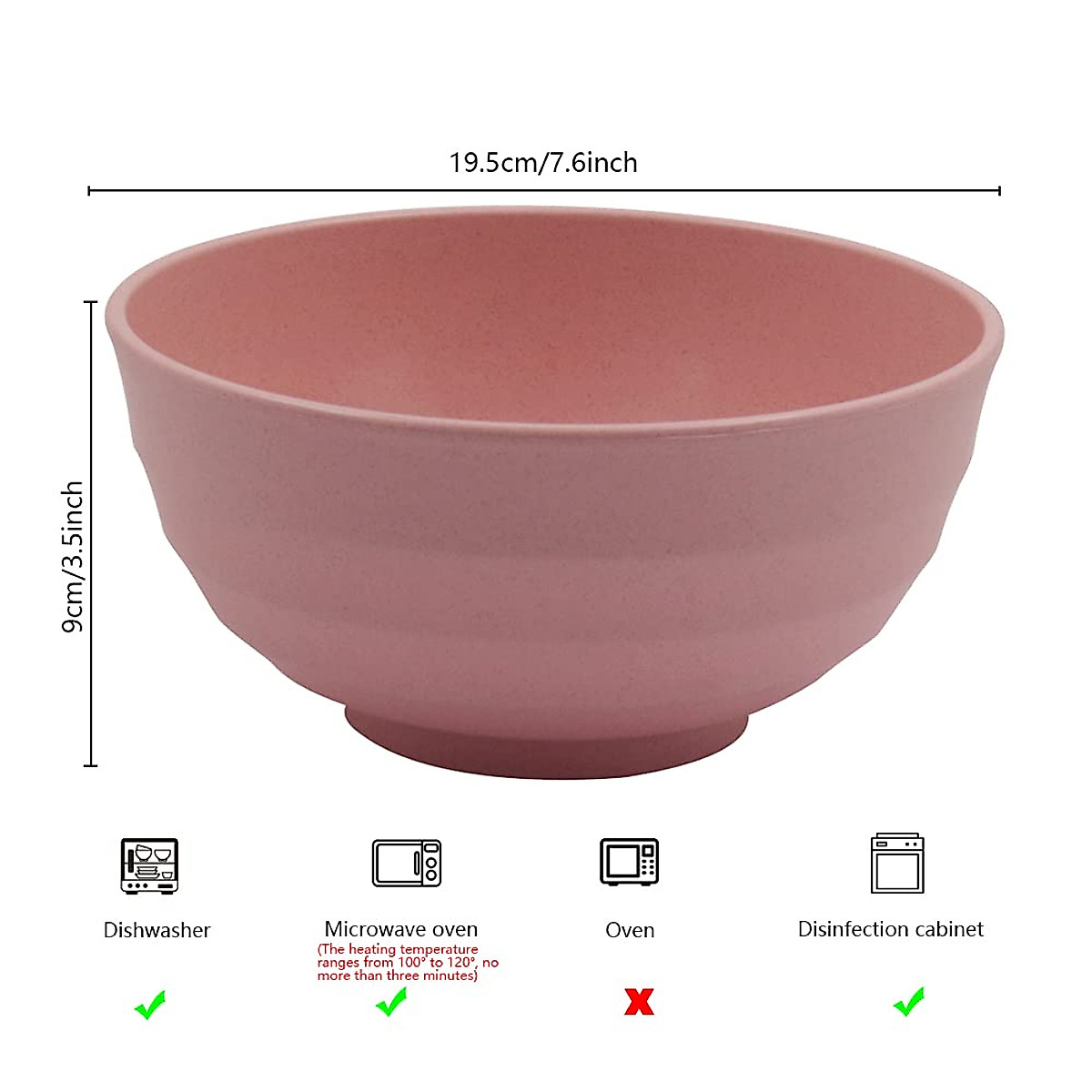 60 OZ Unbreakable Bowl Sets, 4 Pack Durable Large Bowls, Lightweight Dinnerware for Dinner Dessert, Fruit, Salad,Noodle, Cereal, Kitchen Soup Bowls (20CM 4 Beige)