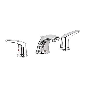 American Standard 7075800.002 Colony Pro 8 in. Widespread 2-Handle Low-Arc Bathroom Faucet with Pop-Up Drain Assembly, 1.2 GPM, Polished Chrome