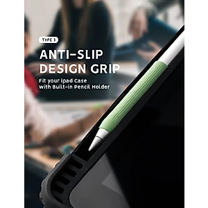 5 Pack Pencil Grips Compatible with Only Apple Pencil 2nd Generation Silicone Ergonomic Design Sleeve Holder(Mint Green)