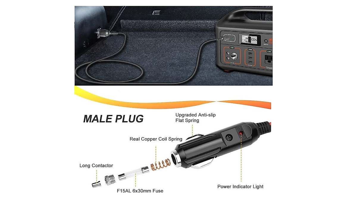 MJPOWER Car Charger for Jackery Power Stations