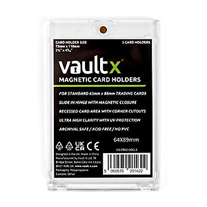 Vault X Magnetic Card Holders - 35pt for Trading Cards & Sports Cards (5 Pack)