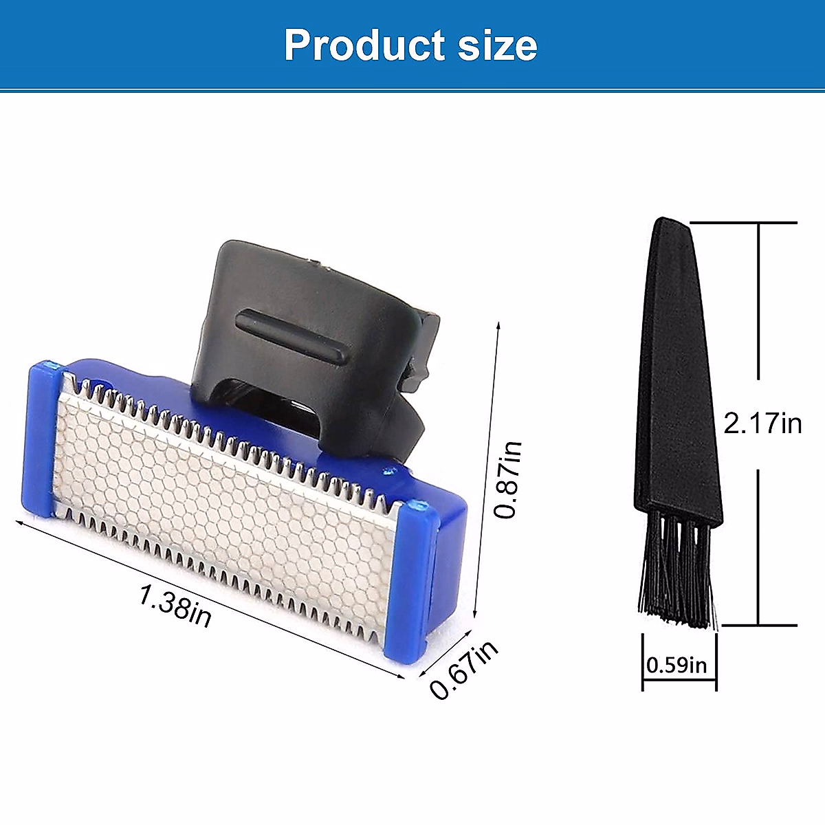 LinMei Razor Replacement Head Compatible for Gen 1 Micro Touches Solo Trimmer Replacement Cutter Head Solo Hybrid Shaver Replacement Blades Include 2 Cleaning Brush