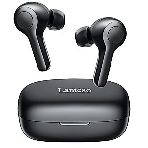 Wireless Earbuds Bluetooth Headphones 5.2 with 4-Mics Clear Call 50H Playback Waterproof Stereo Earphones with Wireless Charging Case IPX5 Waterproof in-Ear Headset for Workout/Home/Office Black