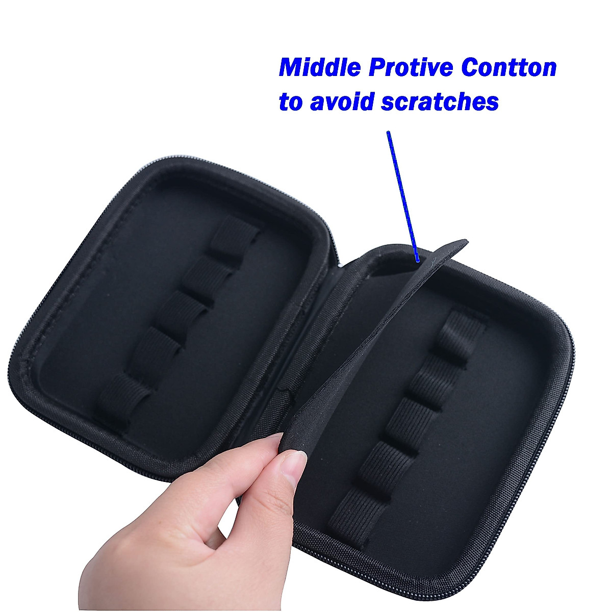 Vape Case, Wolfteeth Smell Proof Case, Vape Holder, Vapor Carrying Case, Vape Pen Holder, Smell Proof Stash Box Travel Storage Bags, Birthday Gifts for Men Friend Black (Empty Case Only)