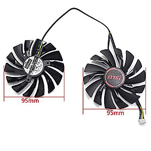 inRobert Graphics Card Cooling Fan Replacement for MSI GTX 1080 GTX 1070 GTX 1060 RX 580 RX570 Armor Video Card Cooler Fan