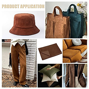 BENECREAT Corduroy Fabric, 39x61 Inch DIY Sewing Crafts Materials Corduroy Upholstery Fabric for Sewing Coat Shirt Dress Pants Costume Sofa, Home Decor, Saddle Brown