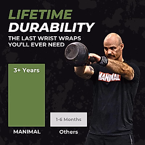 MANIMAL Wrist Wraps for Weightlifting - Professional Wrist Straps for Men and Women - Strength Training, Bodybuilding, Powerlifting, Cross Fit - Eliminate Wrist Pain with Durable Support (Since 2010)