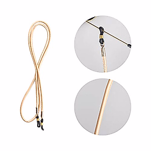 Tomorotec [4 Pack] Eyeglasses Holder Strap Cord, Eyeglass Retainer, PREMIUM PU LEATHER Eyeglasses String Holder Chain Necklace, Glasses Cord Lanyard with Free Microfiber Cleaning Cloths (4 Colors)