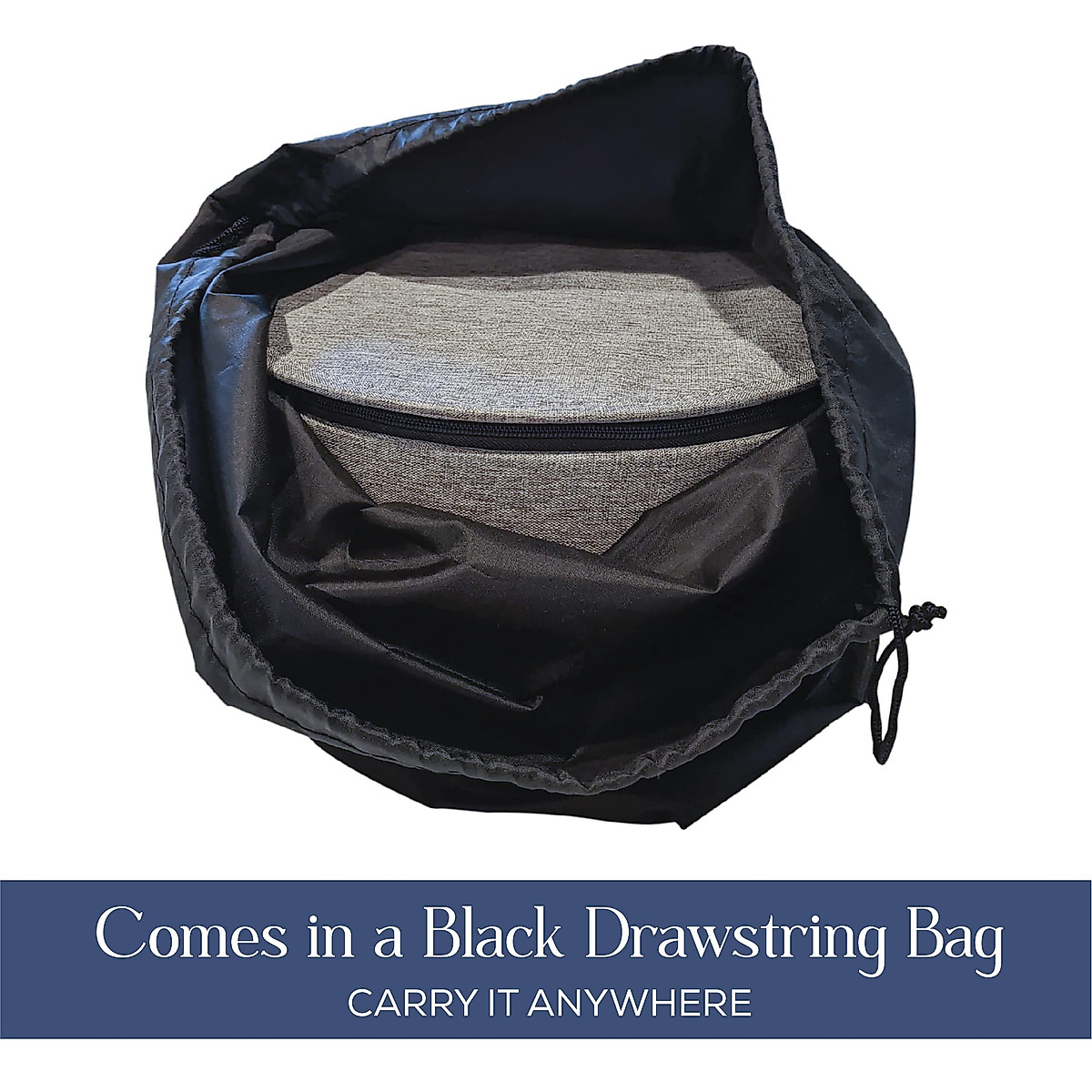 CHINA STORAGE CONTAINERS, Plate Storage include: 4 China Storage Containers Hard Shell Polyester, with 48 Round Felt Pot Protectors for Stacking, China Storage includes Bonus Drawstring Bag.