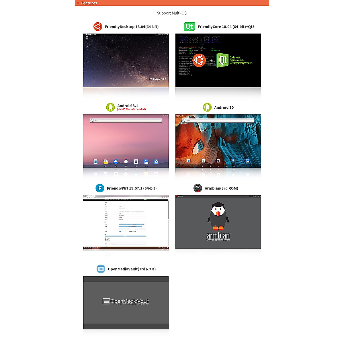 FriendlyARM NanoPi M4B 2GB DDR3 Rockchip RK3399 SoC 2.4G & 5G Dual-Band WiFi,Support Android and Ubuntu, AI and deep Learning