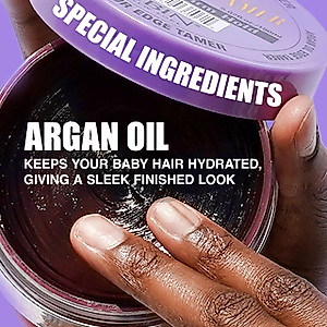 EBIN NEW YORK 24 Hour Edge Tamer - Extreme Firm Hold (2.7oz/ 80ml) - No Flaking, White Residue, Shine and Smooth texture with Argan Oil and Castor Oil