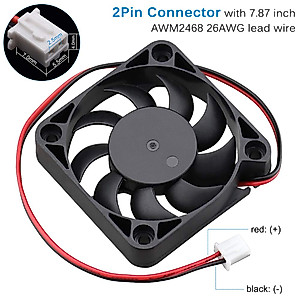 GDSTIME 50mm x 50mm x 12mm 24v Dual Ball Bearing Brushless Cooling Fan