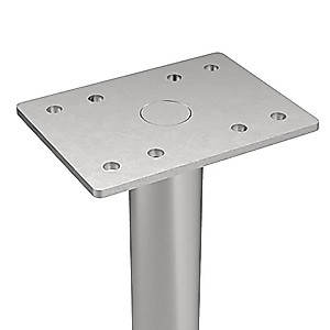 Richelieu Hardware 64217150170 5 15/16 in (150 mm) Round Furniture Leg with Levelling Glide, Stainless Steel