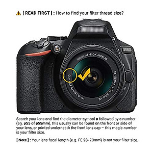 JJC Multi-Coated 55mm UV Filter for Nikon D3500 D3400 D5600 D7500 with DX AF-P 18-55mm Kit Lens for Sony A7IV A7III A7II A7 with FE 28-70mm Kit Lens and Other Lenses with 55mm Filter Thread