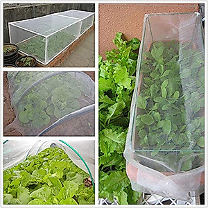 YBB Bug Insect Garden Barrier Netting Plant Cover, Thicken Mosquito Bird Screen Hunting Blind Garden Mesh Net for Protect Plant Fruits Flower (13.12'x6.56')