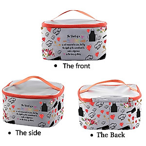 PXTIDY Lunch Lady Cosmetic Bag Lunch Lady Appreciation Gift Cook Lunch Lady Toiletry Case Lunch Server Gift Cafeteria Worker Travel Organizer (grey-LT)