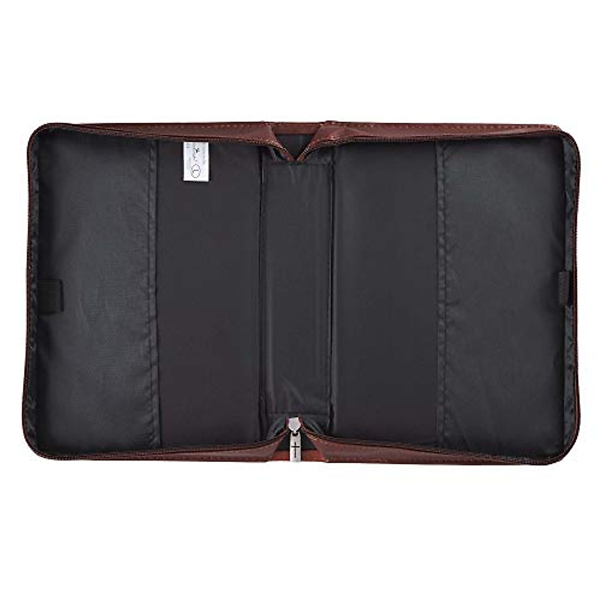 Christian Art Gifts Men's Classic Bible Cover Cross John 3:16, Brown Faux Leather, Medium