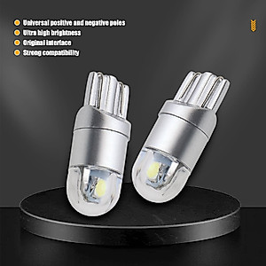 Hawyet 10 PCS Universal Car License Plate Light, 10MM x 25MM Car Bright LED T10 Width Light, Super Bright LED Car Bulb, Compatible with Most Car Models (White)