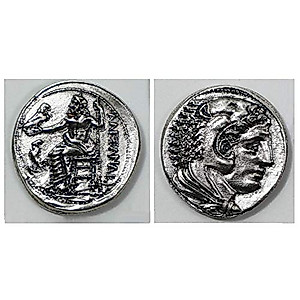 Silver Plated Ancient Greek Coins - Reproduction Tetradrachm - 5 Pieces Set