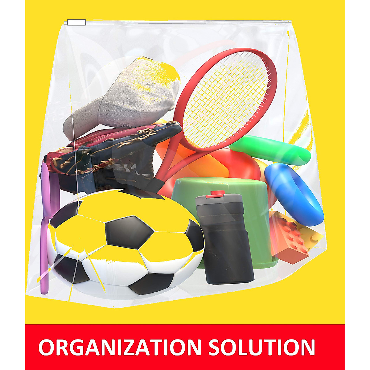 [ 10 COUNT ] super big bag x- large thick plastic bag - EXPANDABLE BOTTOM - SLIDER TOP - 5 GALLON SIZE - 3.5 MILL - for food, freezer, travel, organizaton, storage, moving, etc,