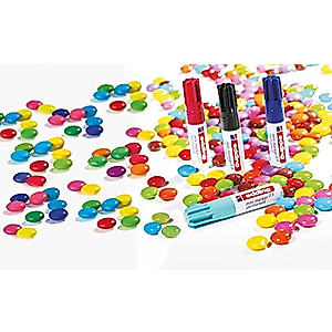edding 0.5 mini permanent marker - black, blue, turquoise, red - 4 pens - fine round nib 1 mm - waterproof, quick-drying - smudge-proof - mini marker for cardboard, plastic, wood, metal