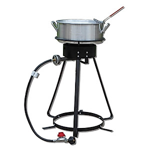 King Kooker 1224 24" Cooker with 10 Quart Aluminum Fry Pan & Basket, OS, Multi