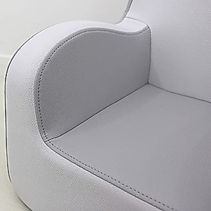 Baby Care Leather Kids Sofa (Gray) | High-end Quality Toddler Chair and Kids Couch for Boys and Girls | Waterproof, Ergonomic, Easy to Clean, No Glue Used …