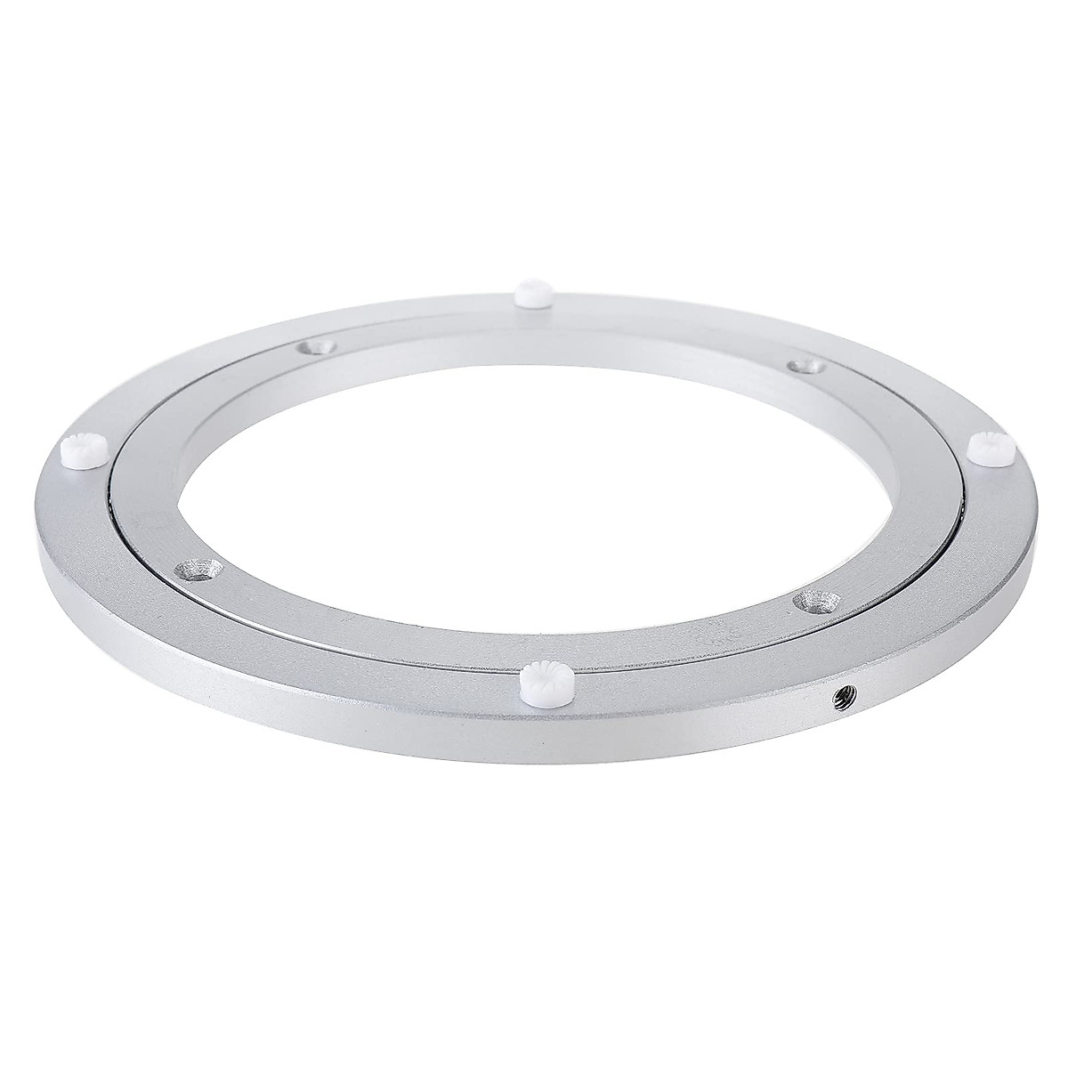 HOMOKUS Lazy Susan Hardware Aluminum Heavy Duty Rotating Turntable Bearing Table Base Round Swivel Plate Hardware for Glass Granite or Dining Table (10 INCH)