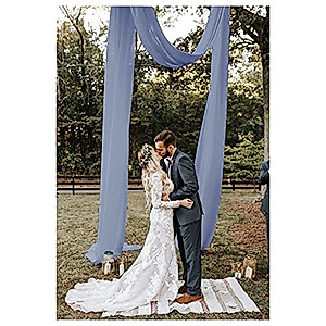 Eternal Beauty Dusty Blue Chiffon Curtain for Events