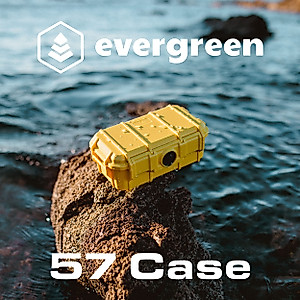 Evergreen 57 Waterproof Dry Box Protective Case - Travel Safe/Mil Spec/USA Made - for Cameras, Phones, Ammo Can, Camping, Hiking, Boating, Water Sports, Knives, & Survival (Blue)