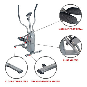 Sunny Health & Fitness Performance Cardio Climber - SF-E3911, Grey