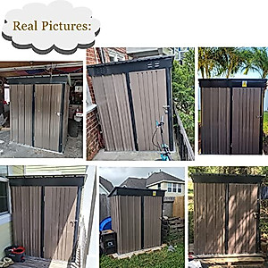 5 x 3 Ft Outdoor Storage Shed with 2 Vents,Galvanized Steel Tool Storage Shed Garden Shed with Door & Lock,Bike Shed,Outdoor Storage Clearance for Backyard, Patio & Lawn
