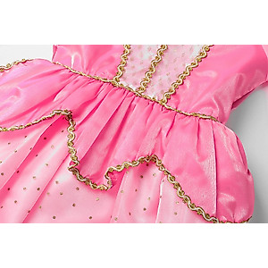ReliBeauty Girls Princess Dress up Costume with Accessories, 4T, Pink