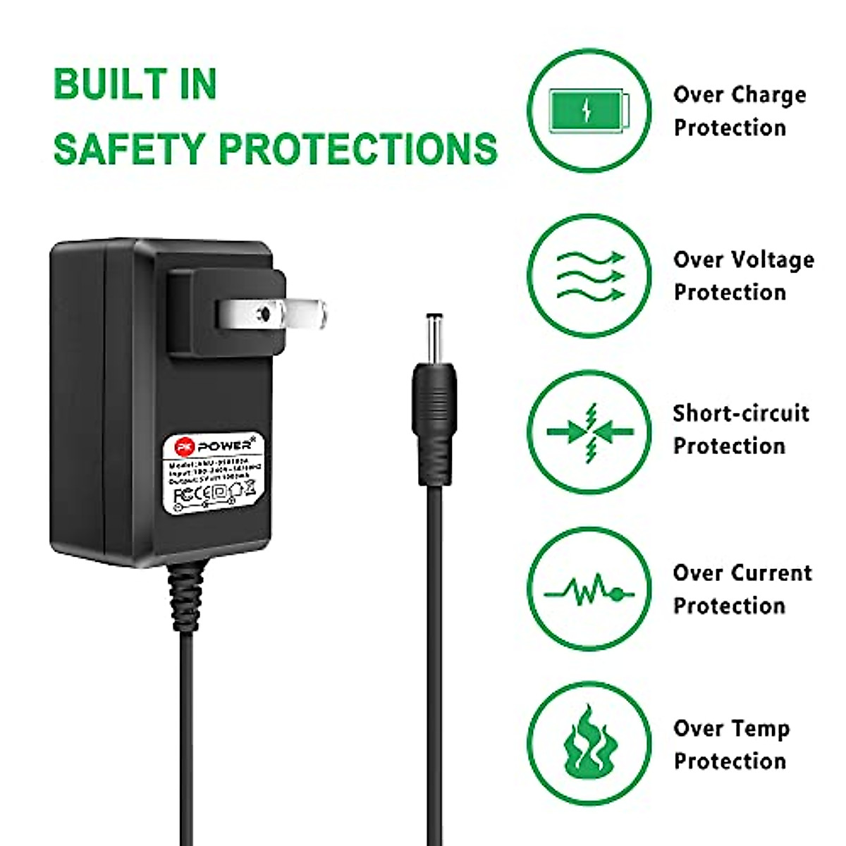 PK Power 5V ac Adapter Electronics Power Supply Compatible with Vizio 29 SB2920 SB2920-C6 29-inch 2.0 inch High Definition Bluetooth Sound Bar Speaker System Power Supply Cord