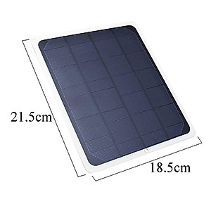 TPSKY Solar Power Charger,Single Crystal Solar Panel,Car Charger,12V 20W Monocrystalline Solar Panel, with SAE Connection Cable Kits,for Car, RV, Boats, Roofs E Kits,for Car, RV, Boats, Roofs