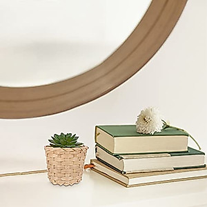 Zerodeko Mini Easter Basket 10PCS Miniature Artifical Wood Woven Baskets, Mini Woven Baskets Without Handles for Home Office Table Party Favors Crafts Decoration Mini Woven Basket Without Handles